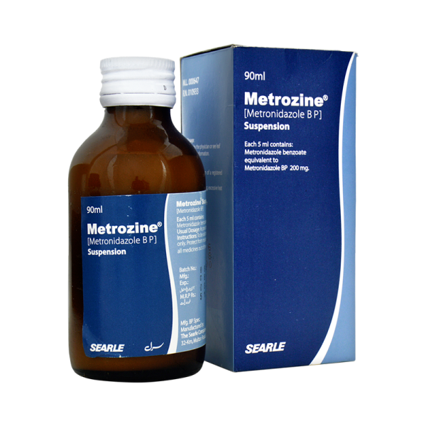 METROZINE 90ML SUSP - Pack Size X 1 - Khalid Pharmacy | Online Pharmacy in Lahore, Pakistan