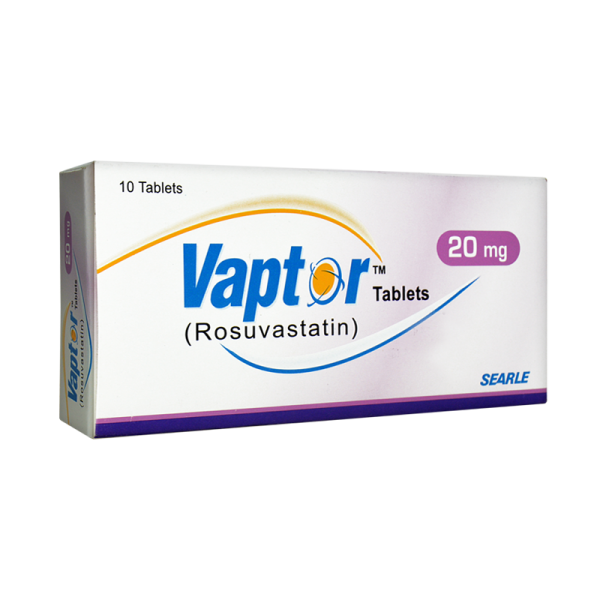 VAPTOR 20MG TAB - Pack Size X 10 - Khalid Pharmacy | Online Pharmacy in ...