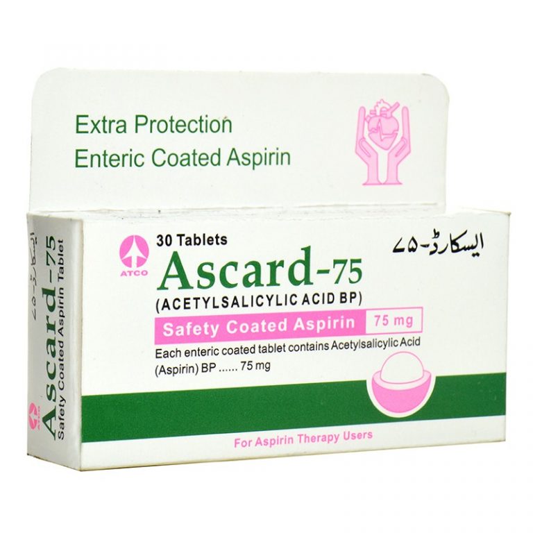 ASCARD 75MG TAB - Pack Size X 30 - Khalid Pharmacy | Online Pharmacy in ...