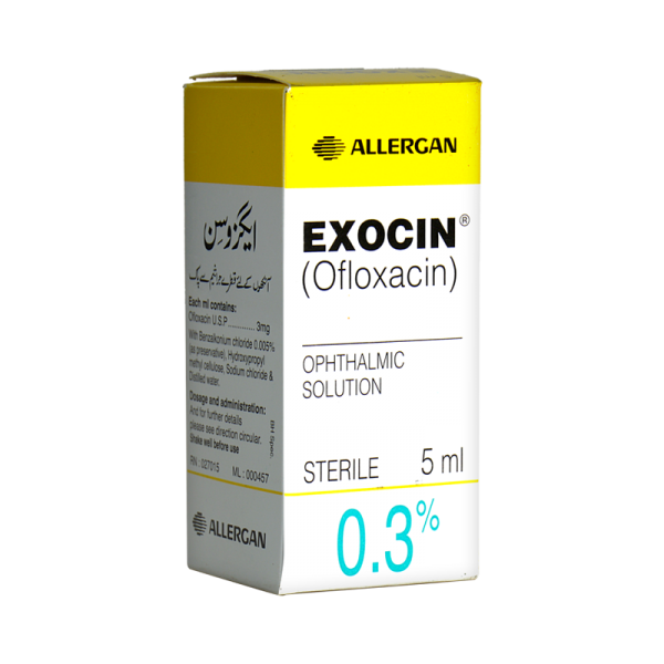 EXOCIN 0.3% EYE DROPS 5ML - Pack Size X 1 - Khalid Pharmacy | Online ...