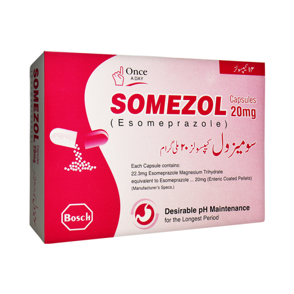SOMEZOL 20MG CAP - Pack Size X 14 - Khalid Pharmacy | Online Pharmacy ...