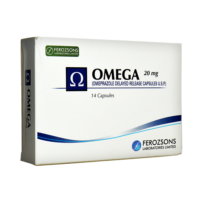 OMEGA 20MG CAP - Pack Size X 14 - Khalid Pharmacy | Online Pharmacy in Lahore, Pakistan