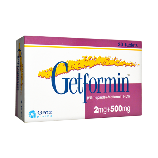 Getformin 2mg/500mg 30 Tablets - Khalid Pharmacy | Online Pharmacy in ...