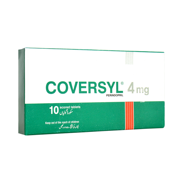 COVERSYL 4MG TAB (10'S) - Pack Size X 10 - Khalid Pharmacy | Online Pharmacy in Lahore, Pakistan