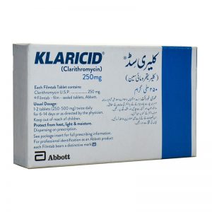 KLARICID 250MG TAB (ABBOTT) - Pack Size X 10 - Khalid Pharmacy | Online ...