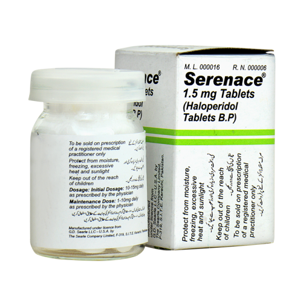 SERENACE 1.5MG TAB - Pack Size X 50 - Khalid Pharmacy | Online Pharmacy ...
