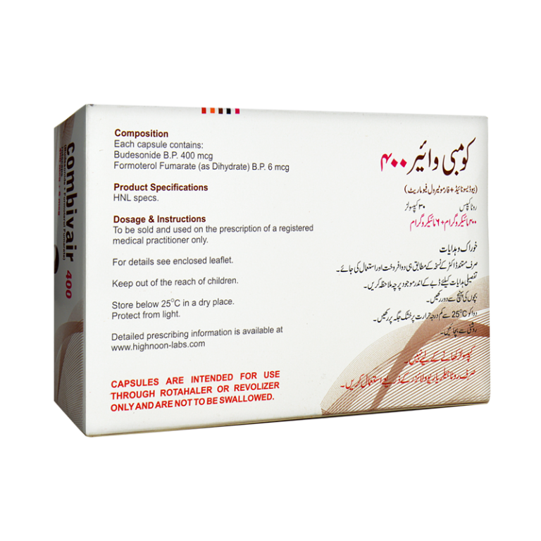 COMBIVAIR 400MG CAP - Pack Size X 30 - Khalid Pharmacy | Online ...