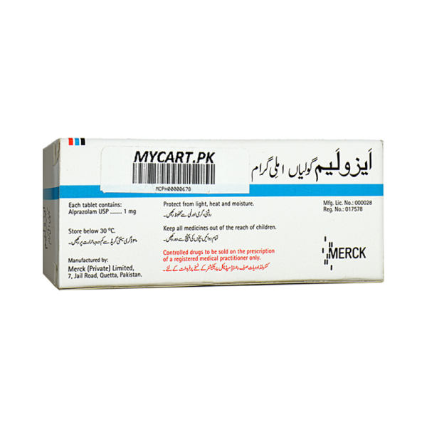 AZOLAM 1MG TAB - Pack Size X 30 - Khalid Pharmacy | Online Pharmacy in ...