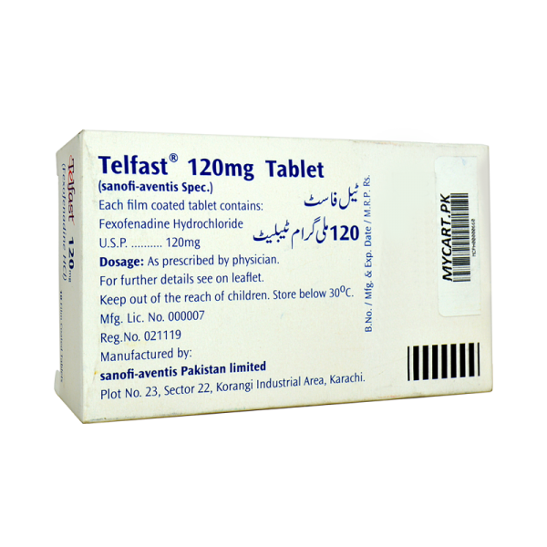 TELFAST 120MG TAB - Pack Size X 10 - Khalid Pharmacy | Online Pharmacy ...