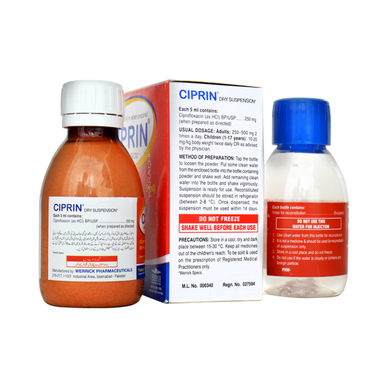 CIPRIN 250MG SYP - Pack Size X 1 - Khalid Pharmacy | Online Pharmacy in ...
