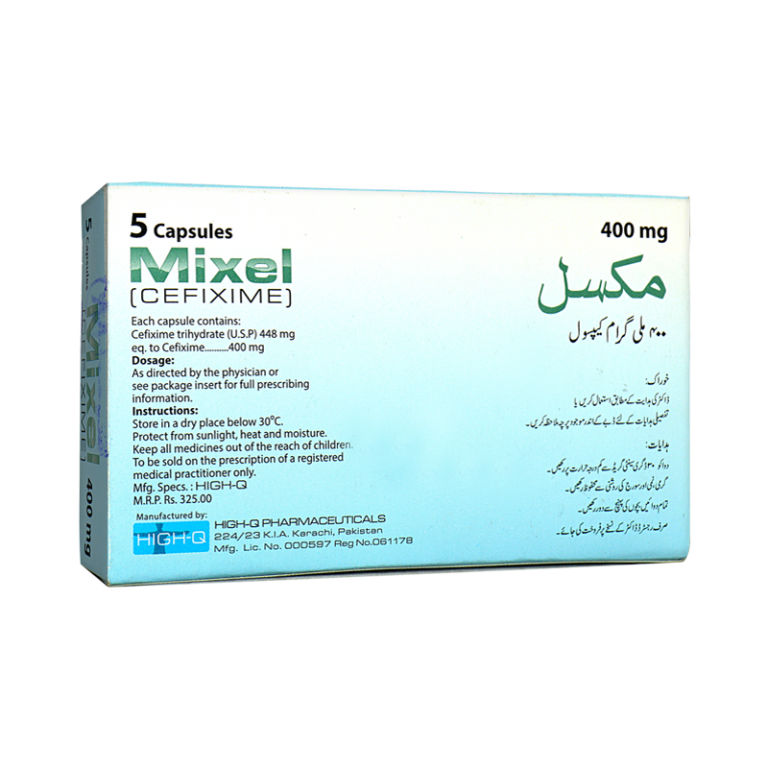 MIXEL 400MG CAP - Pack Size X 5 - Khalid Pharmacy | Online Pharmacy in ...