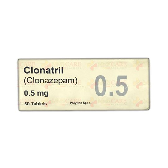 CLONATRIL 0.5MG TAB - Pack Size X 50 - Khalid Pharmacy | Online ...